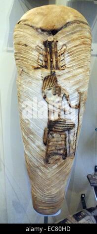 Mummy of an Ibis embellished by the figure of Thoth with the head of an ...