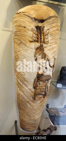 Mummy of an Ibis embellished by the figure of Thoth with the head of an ...