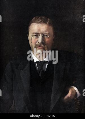Theodore Roosevelt, 26th President of the United States, Smiling Stock ...