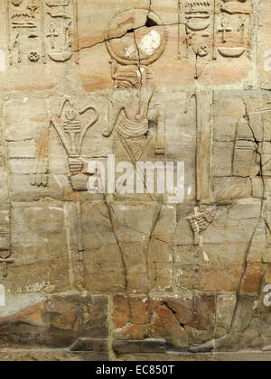 detail from the Shrine of Taharqa is a sandstone shrine built by King ...