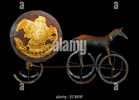 The Trundholm sun chariot (Danish: Solvognen); is a late Nordic Bronze ...