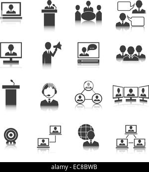 Meeting online and offline set Stock Vector Image & Art - Alamy