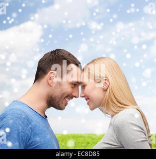Two lovers looking into each other eyes Stock Photo - Alamy