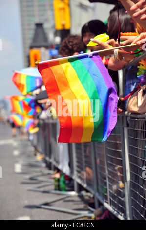 The rainbow pride flag at 2014 World Pride in Toronto Stock Photo - Alamy
