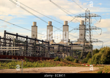 Deeside Power Station, on the River Dee Estuary, Flintshire, North ...