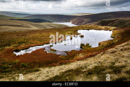 The Mermaid's Pool with Kinder Reservoir in the distance below Kinder ...