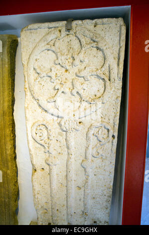 Ancient Celtic Stone at Margam Museum, Margam, Port Talbot, Wales, UK ...