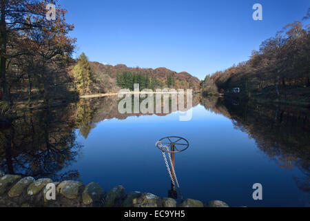 Yew Tree Tarn on a sunny autumn day, Lake District National Park ...