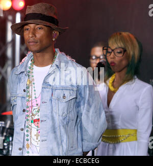 Pharrell Williams perform at the Today Show Concert Series in New York ...
