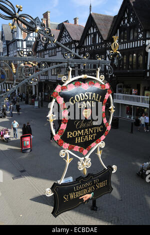 Godstall Lane sign, Chester Stock Photo - Alamy