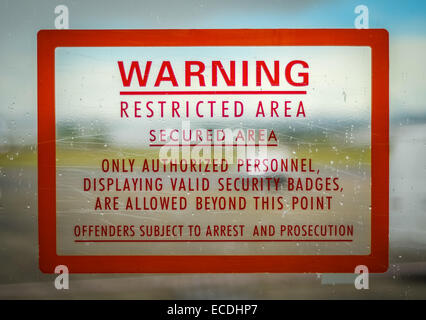 Airport security sign Stock Photo - Alamy