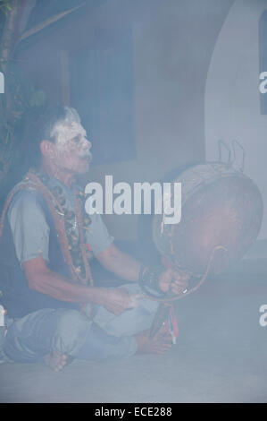 Praying Tamang Shaman, Nepal Stock Photo - Alamy