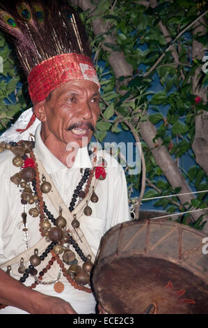 Drumming Tamang Shaman, Nepal Stock Photo - Alamy