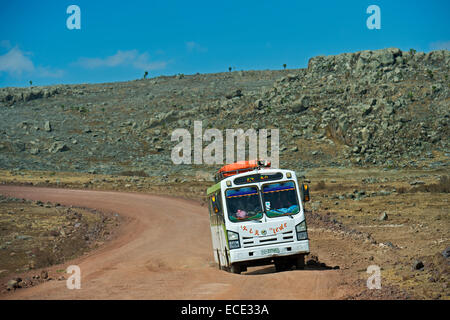 Bus, Bale plateau, Ethiopia Stock Photo - Alamy