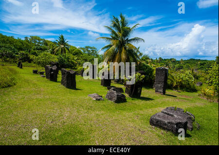 Badrulchau basalt monoliths, Babeldaob island, Palau, Micronesia Stock ...