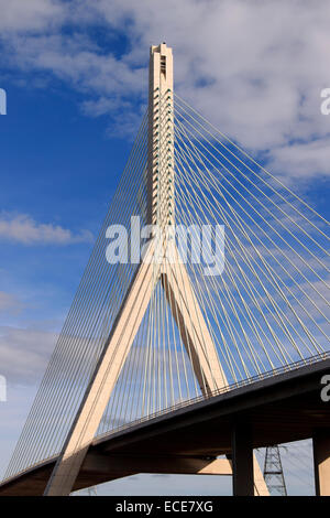 The Flintshire Bridge is a cable-stayed bridge spanning the Dee Estuary ...