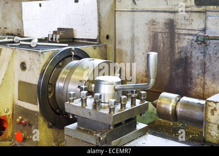 main spindle of metal lathe machine in turning workshop Stock Photo - Alamy