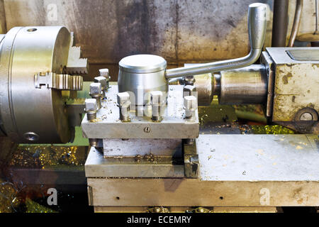 spindles of metalworking lathe machine in turnery Stock Photo - Alamy
