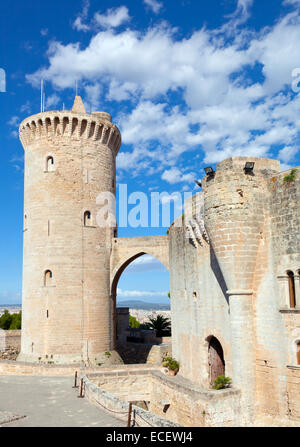 Castle Castillo de Bellver in Majorca at Palma of Mallorca Stock Photo ...
