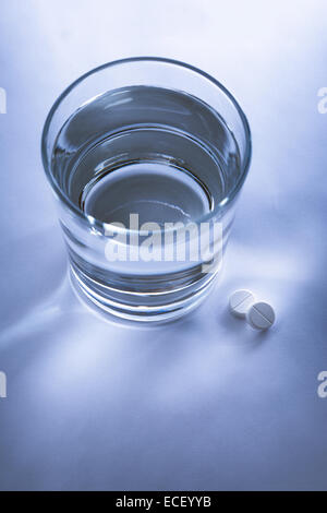 Clear blue pills Stock Photo - Alamy
