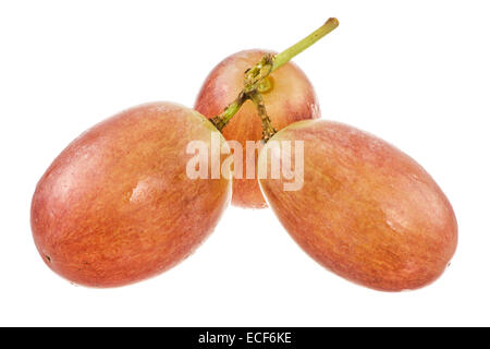 Macro of three isolated grapes Stock Photo - Alamy