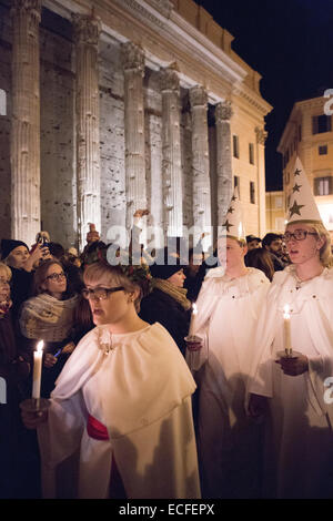 Celebrations for Swedish Saint Lucia in Rome Stock Photo - Alamy