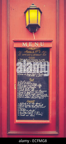 Paris france, french restaurant chalk menu board, vertical Stock Photo ...