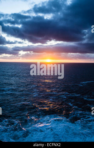 Sunset over the Atlantic Ocean Muckross Head, Kilcar, Donegal, Ireland ...