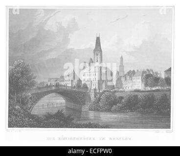 An 1852 map and illustration from Poppel depicting Stolberg in the Harz ...