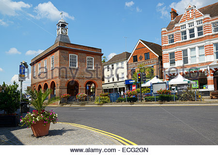 REIGATE OLD TOWN HALL CLOCK AND BELL TOWER, REIGATE, SURREY Stock Photo ...