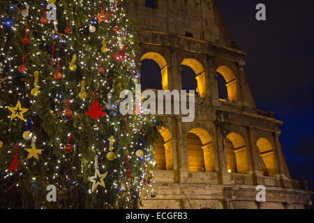Rome, Italy. 13th December, 2014. Christmas tree set up by the ...