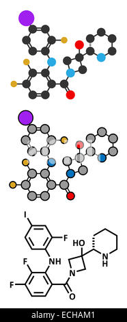 Cobimetinib melanoma drug molecule Stock Photo - Alamy