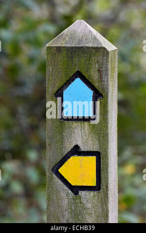 Footpath direction post. Bookham Common, Surrey, England Stock Photo ...