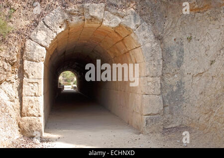 Tunnel (Krypte Esodos) linking the stadium to the Apodyterion (changing ...