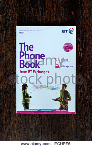 the BT telephone directory Stock Photo: 27945636 - Alamy