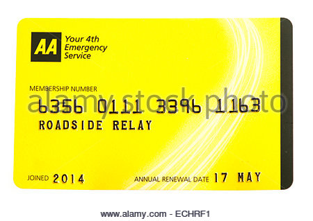 AA Membership Card Stock Photo: 29777742 - Alamy