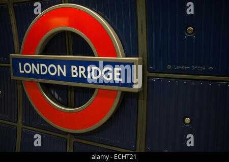 London Bridge Tube Station sign Stock Photo - Alamy