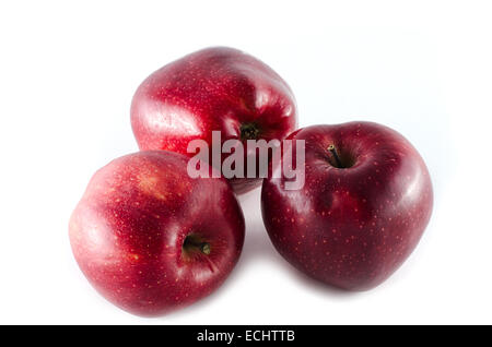 red stark apples isolated on white background Stock Photo - Alamy
