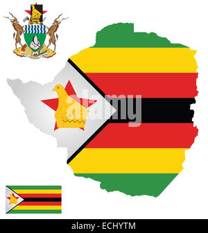 National coat of arms of the Republic of Zimbabwe Stock Photo - Alamy
