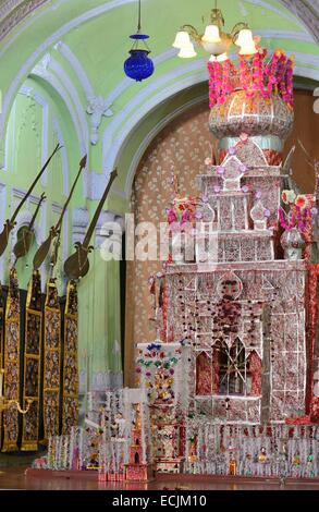 Tazia, replica of Imam Hussain's tomb, Chota Imambara interior, Lucknow ...