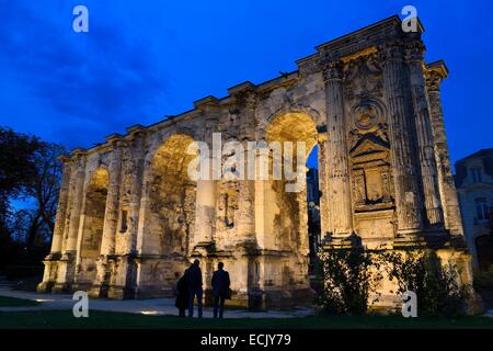 Reims, France. Mars Gate, Porte Mars. Oct 2014. Reims France, in the ...