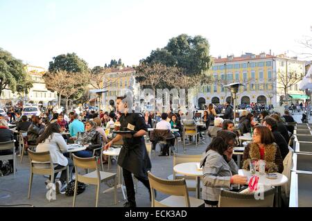 Restaurant Place Garibaldi Nice French Riviera Cote D'Azur France Stock ...