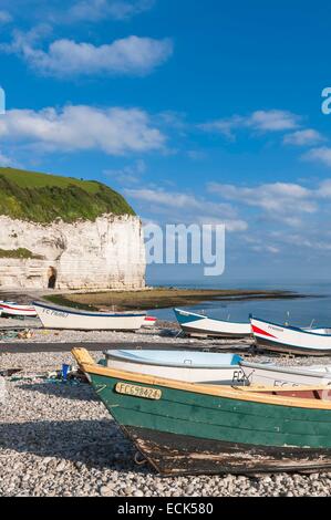 Cliffs and beach at Yport Stock Photo - Alamy