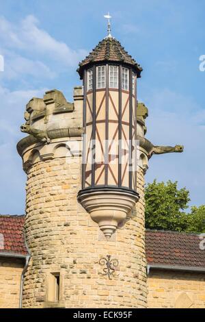 France, Moselle, Forbach, Schlossberg castle, fortified castle built in ...