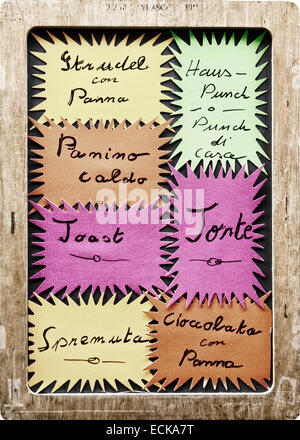 handwriting food sheets Stock Photo - Alamy