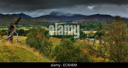 United Kingdom, Scotland, Glen Trium, Dalwhinnie, Loch Ericht ...