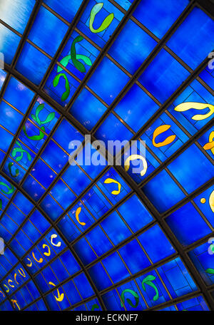Stained glass ceiling inside The Cavendish Arcade, Buxton Stock Photo ...