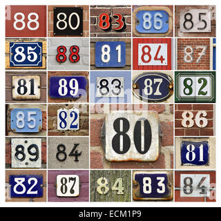 Number 6 - Collage of House Numbers Six Stock Photo - Alamy