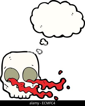 cartoon gross skull with thought bubble Stock Vector Image & Art - Alamy