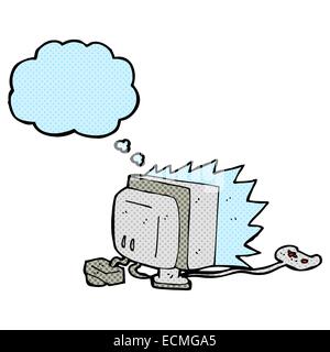 cartoon computer game with thought bubble Stock Vector Image & Art - Alamy